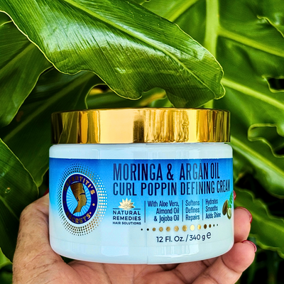 Moringa & Argan Oil Curl Poppin Cream 12oz - Nefertiti’s Secrets