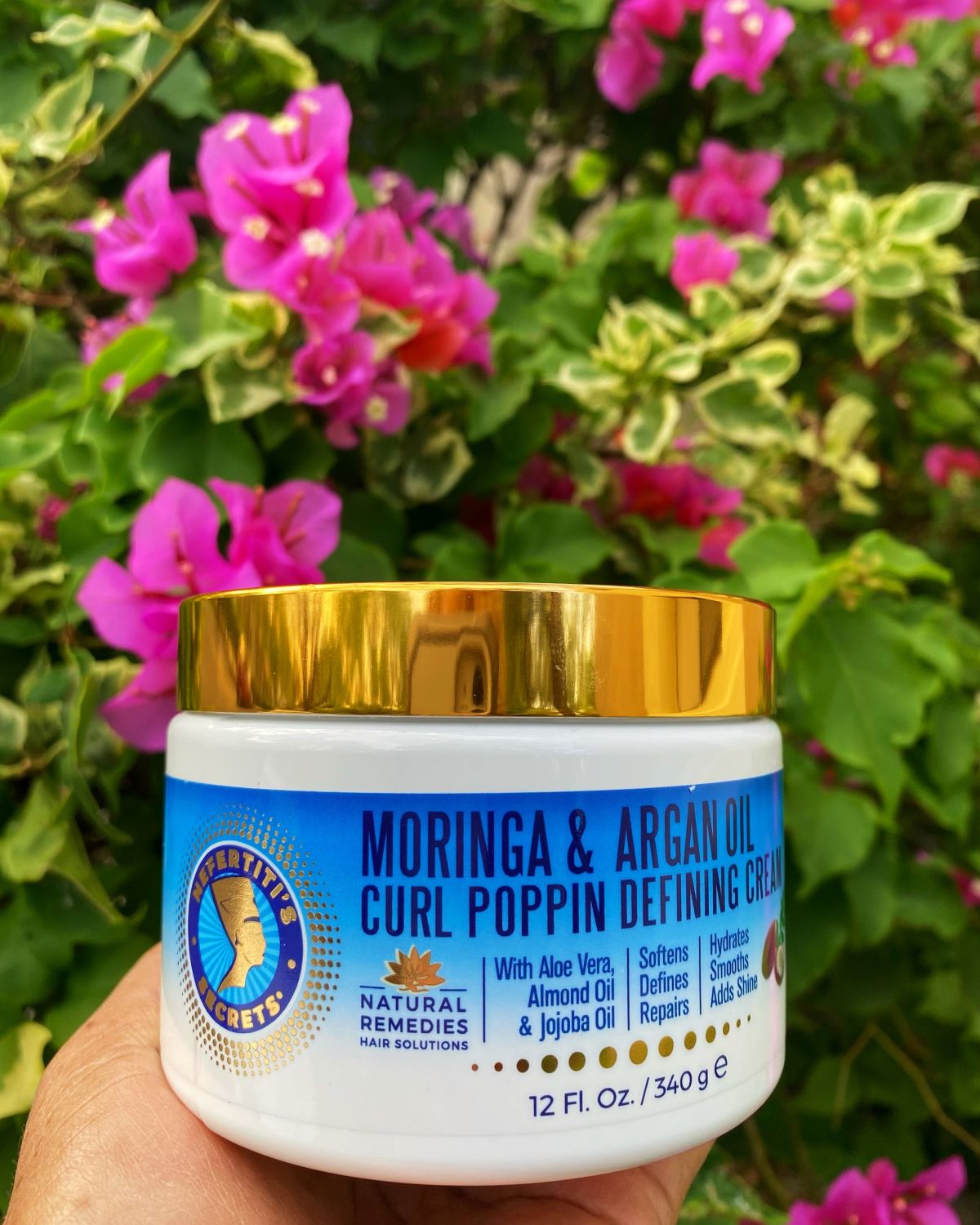 Moringa & Argan Oil Curl Poppin Cream 12oz - Nefertiti’s Secrets